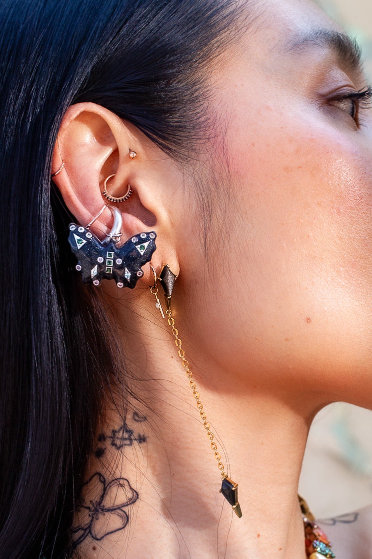 Charm Ear Cuff - Silver Butterfly Enamel | Vesper Obscura by Mia Vesper ...